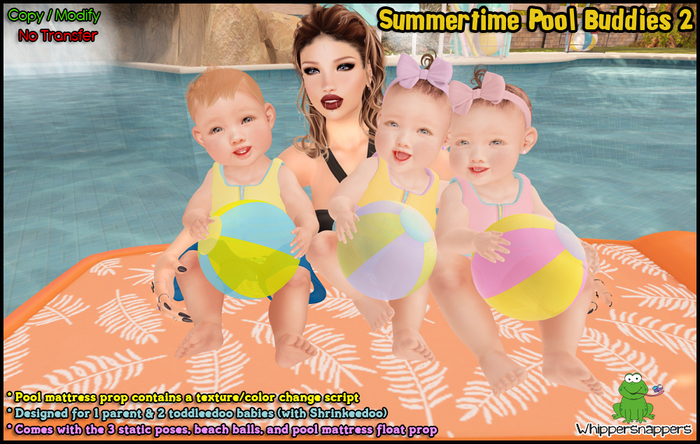 Second Life Marketplace - ! Whippersnappers ! - Summertime pool buddies 2